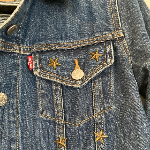 Levi's | Jackets & Coats | Levis Star Studded Denim Trucker Jacket ...